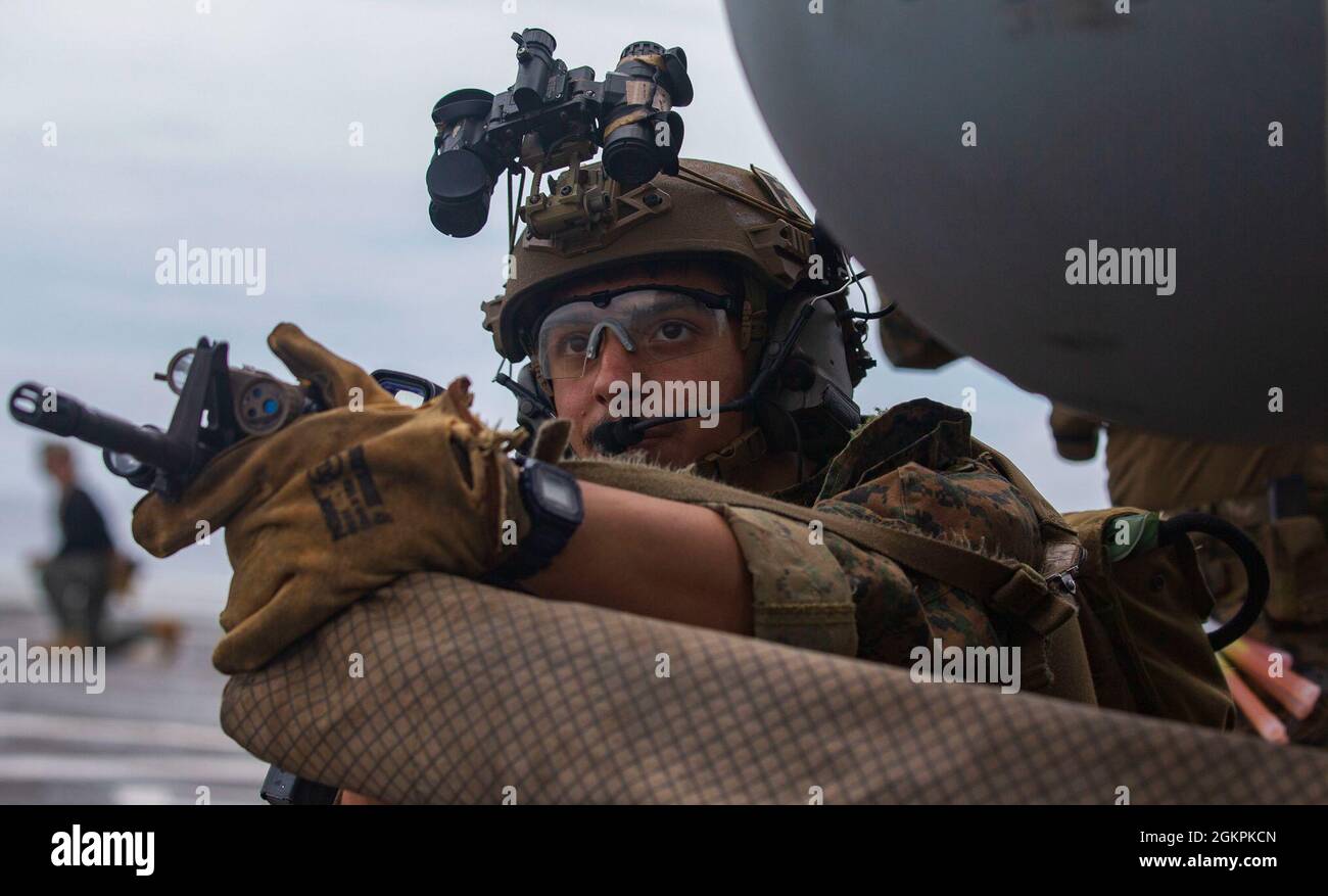 U.S. Marine with Force Reconnaissance Platoon (FRP), 31st Marine ...