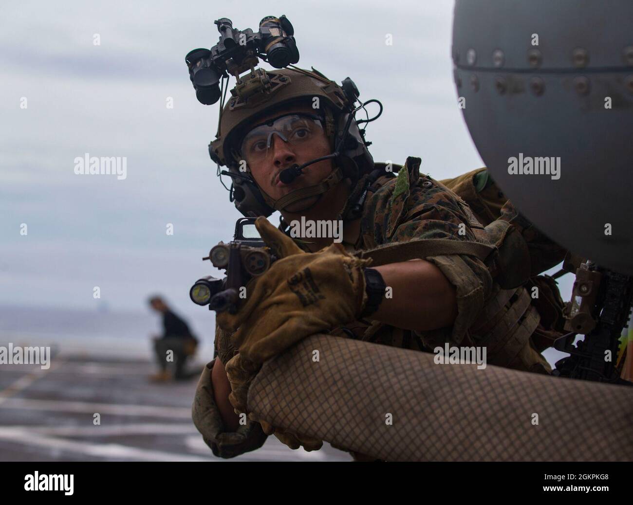 U.S. Marine with Force Reconnaissance Platoon (FRP), 31st Marine ...