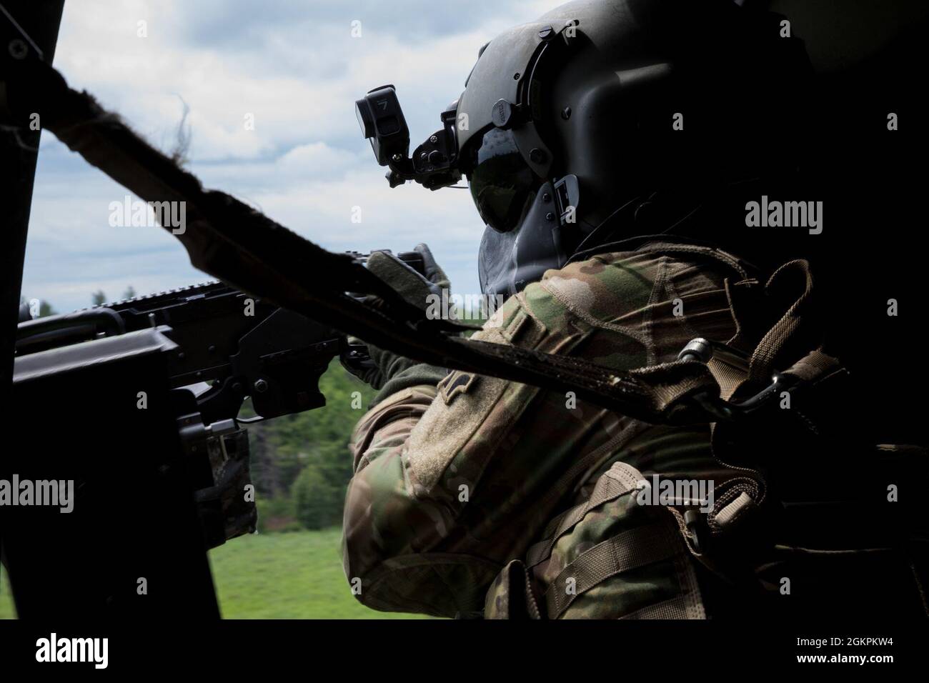 Sgt. Tyler Zelenski, a crew chief assigned to the 3rd Battalion, 142nd ...