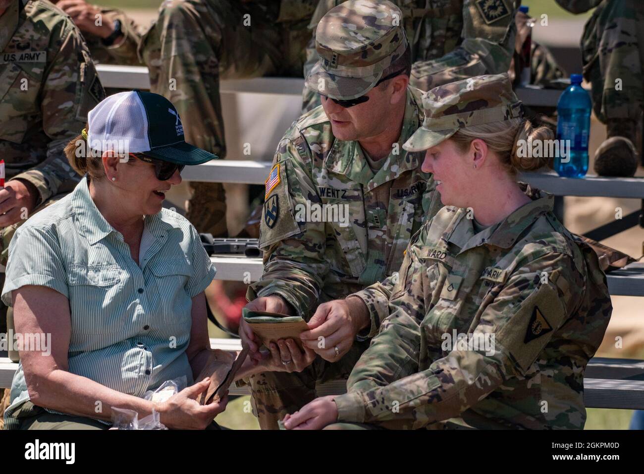 Wyoming Gov. Mark Gordon and his wife, Jennie, Sen. Dan Dockstader, and ...