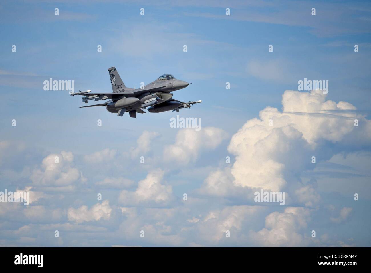 A South Dakota Air National Guard F-16 Fighting Falcon of the 114th ...