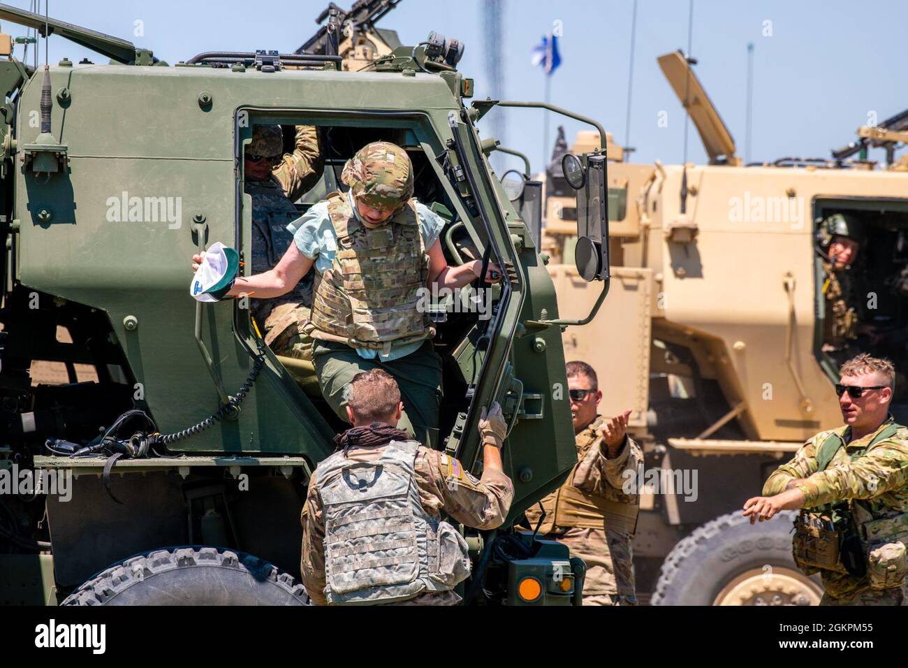 Wyoming Gov. Mark Gordon and his wife, Jennie, Sen. Dan Dockstader, and ...