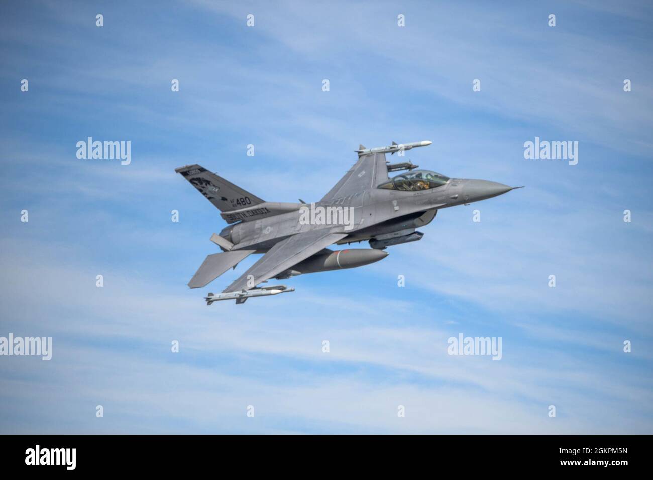 A South Dakota Air National Guard F-16 Fighting Falcon of the 114th ...