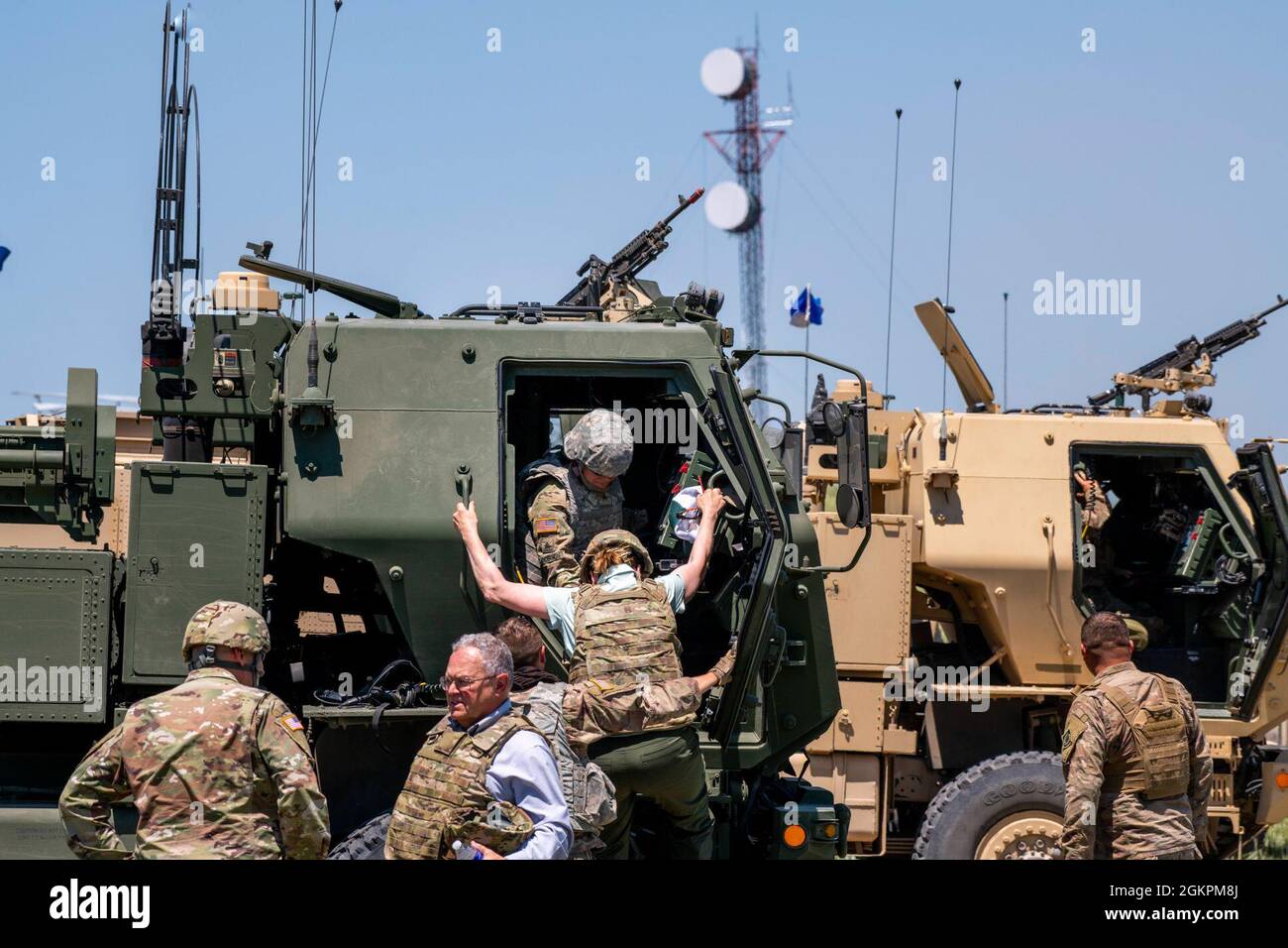 Wyoming Gov. Mark Gordon and his wife, Jennie, Sen. Dan Dockstader, and ...