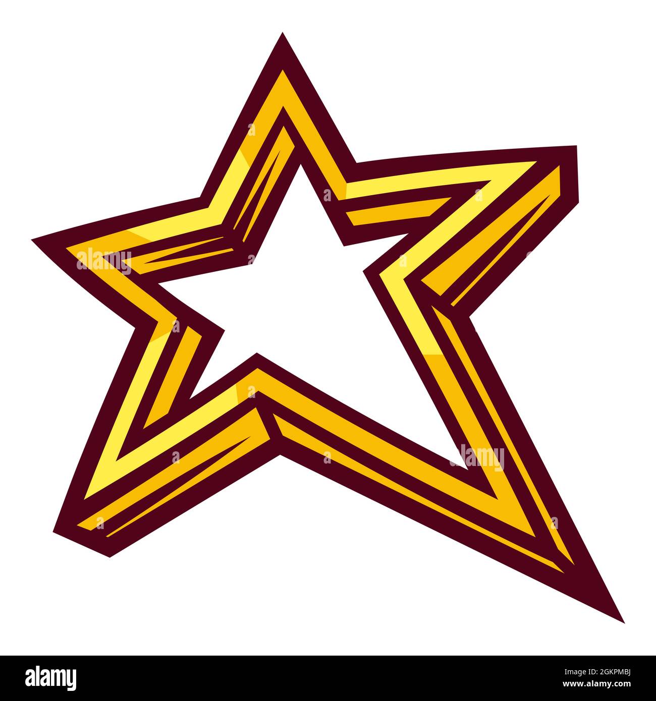 Illustration of star in cartoon style. Cute funny object Stock Vector ...