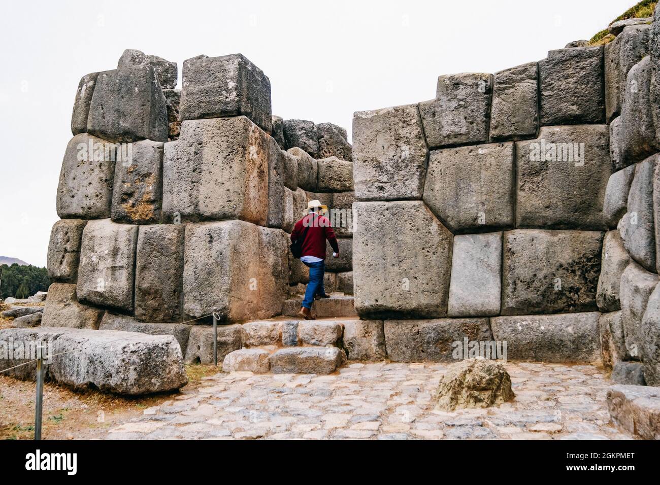 huge stone walls of Sacsayhuaman Stock Photo - Alamy