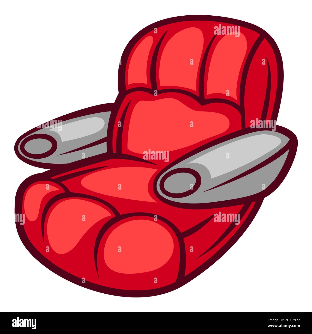 Illustration of cinema chair in cartoon style. Cute funny object Stock ...