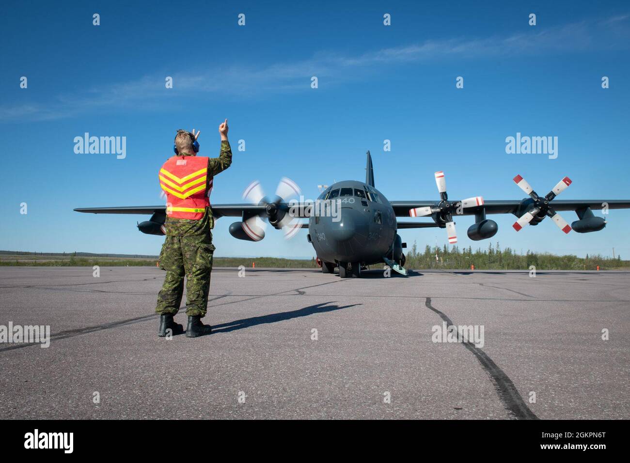 A Royal Canadian Air Force CC-130T Hercules air-to-air refueler from ...