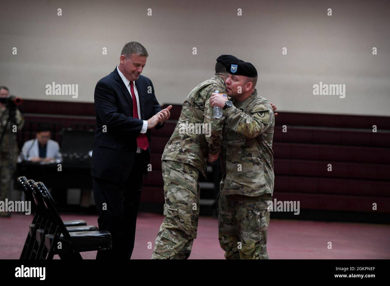 CAMP HUMPHREYS, Republic of Korea - Col. Michael F. Tremblay, right ...