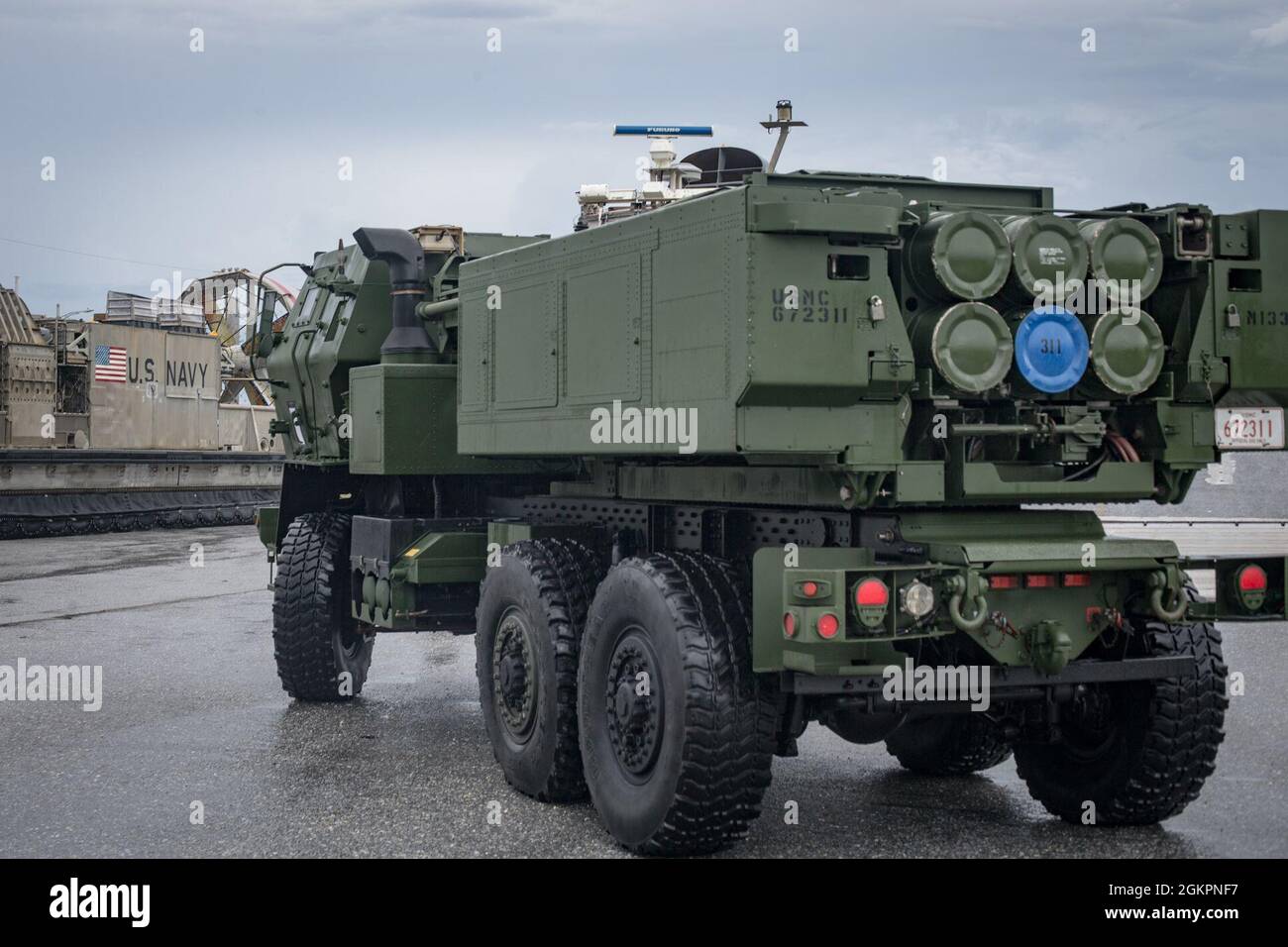 U.S. Marine Corps M142 High Mobility Artillery Rocket System (HIMARS ...
