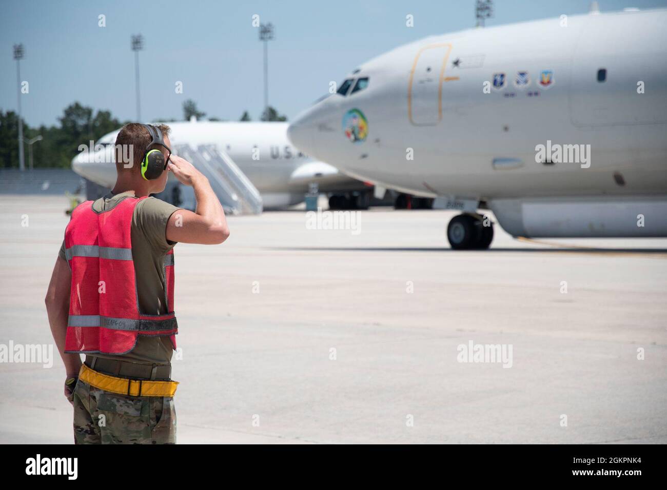 U.S. Air Force Airman 1st Class Conner Belton, a crew chief assigned to ...