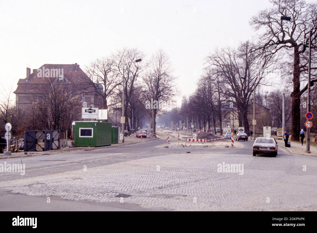 Berliner strasse near the Glienicke Bridge in 1990 Stock Photo - Alamy