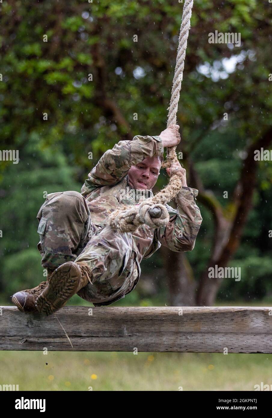 1st Lt. Daniel Stephens, from Madigan Army Medical Center, swings ...