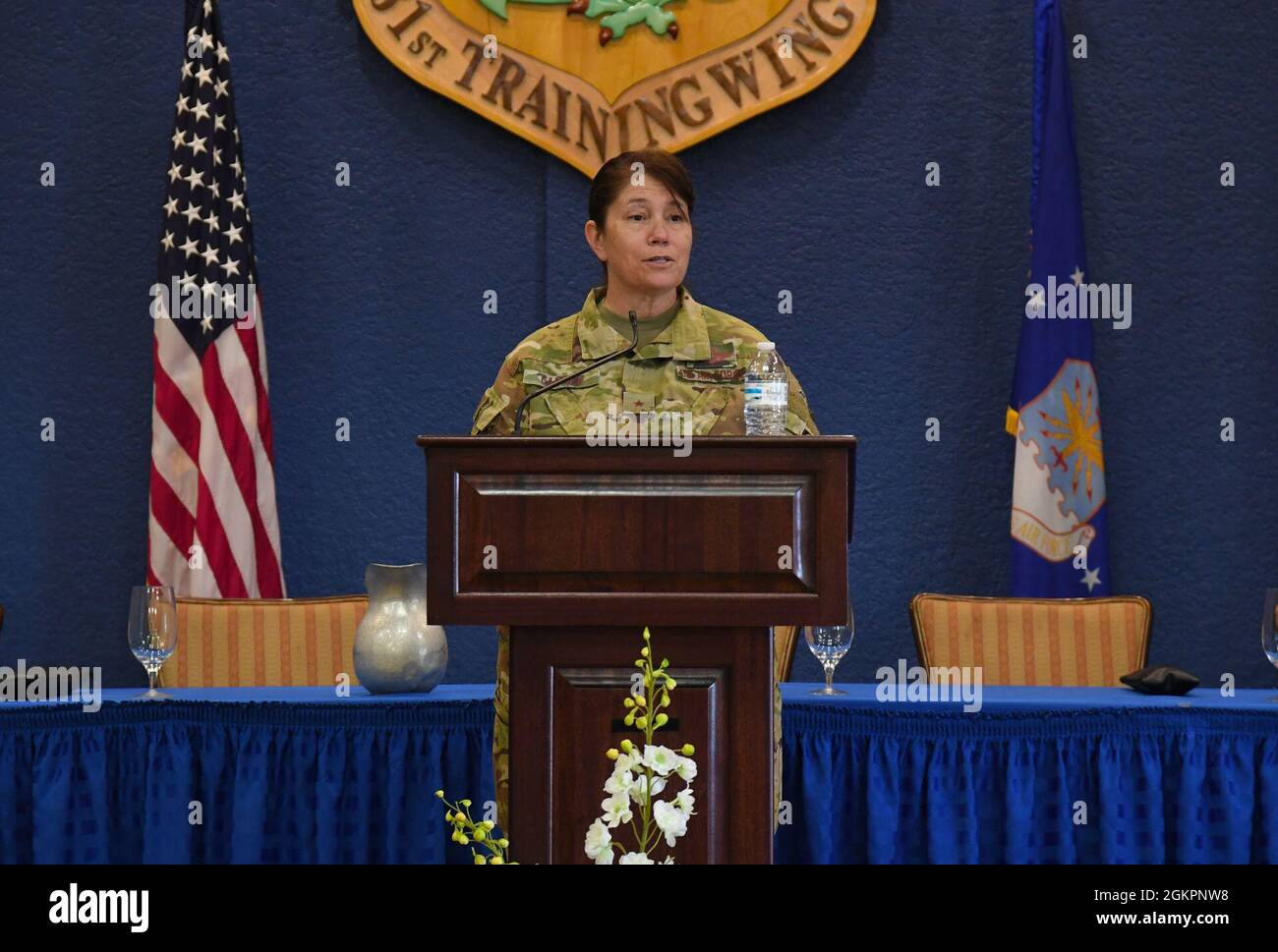 U.S. Air Force Brig. Gen. Brenda Cartier, 19th Air Force vice commander ...