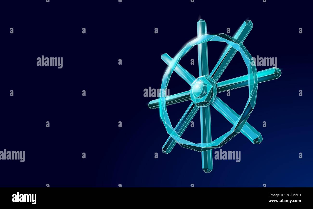 Wheel Helm Computer Developer App Concept Business Digital Open Source Program Data Coding