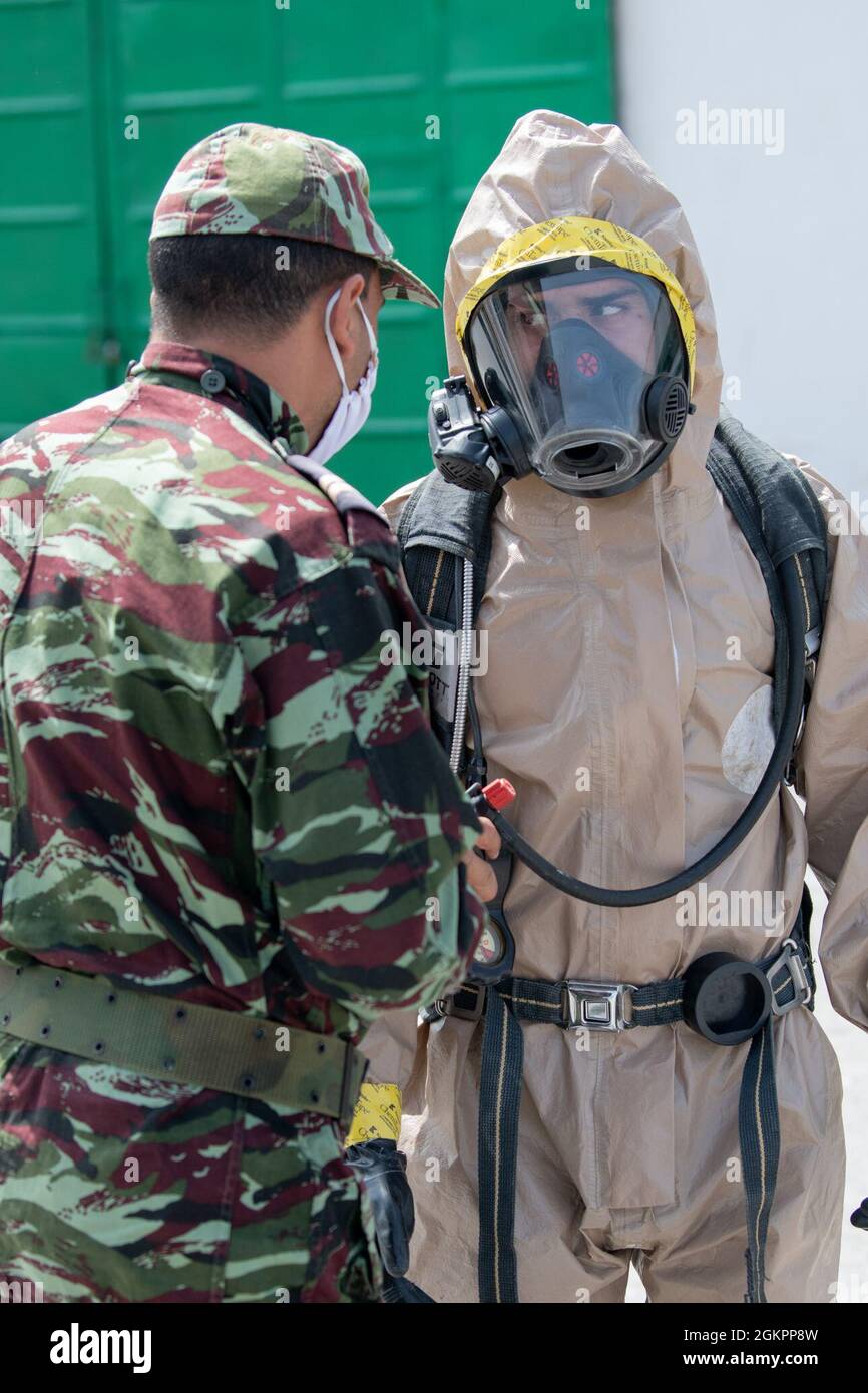 Royal Moroccan Army Soldiers participate in a chemical, biological ...