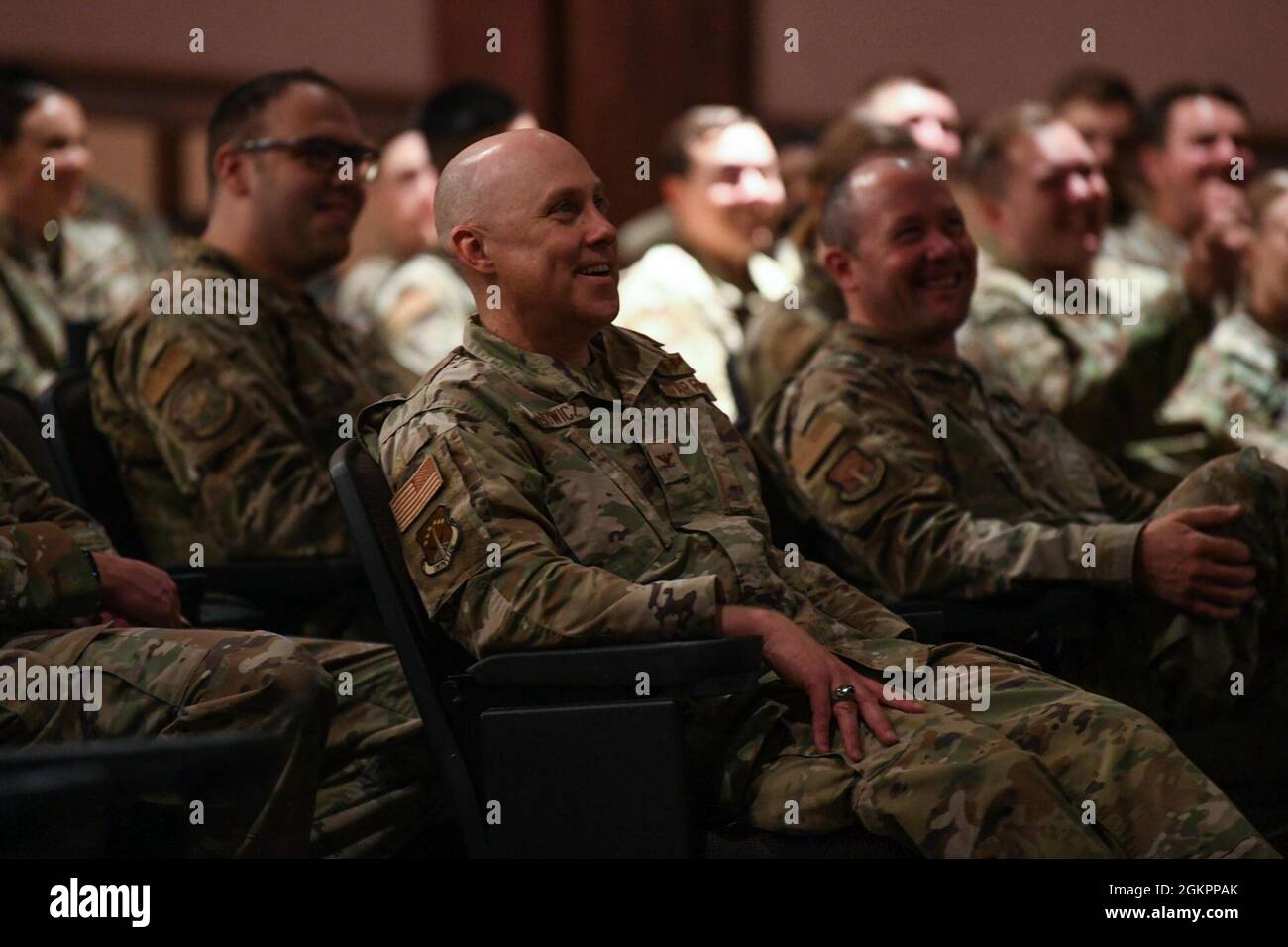 Col. Deane Konowicz, Vice Commander of the 90th Missile Wing, laughs ...