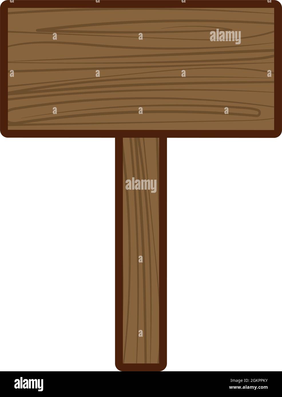 Isolated wooden empty signal post Stock Vector Image & Art - Alamy