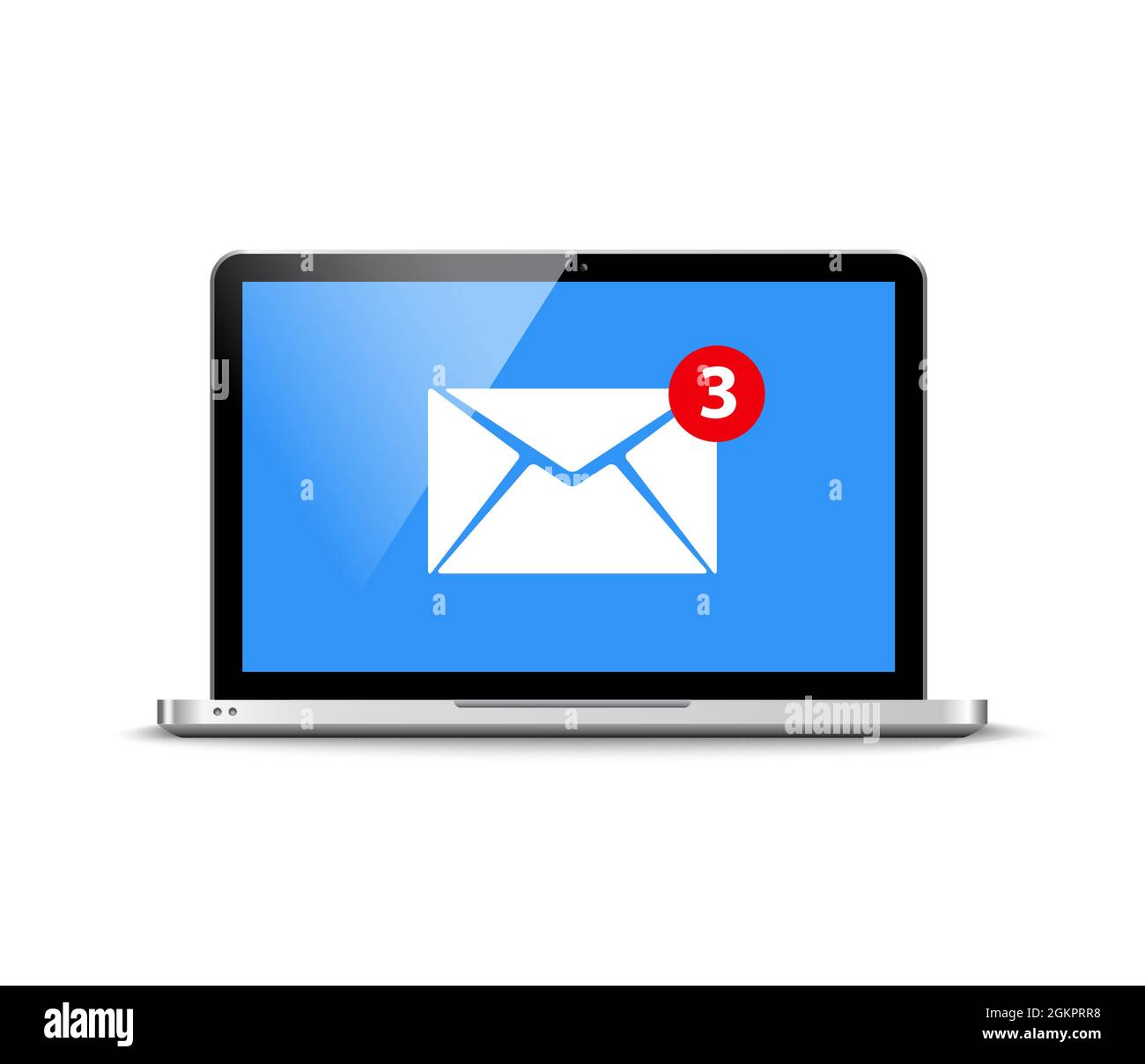 New message email notification computer vector alert reminder. Mail ...