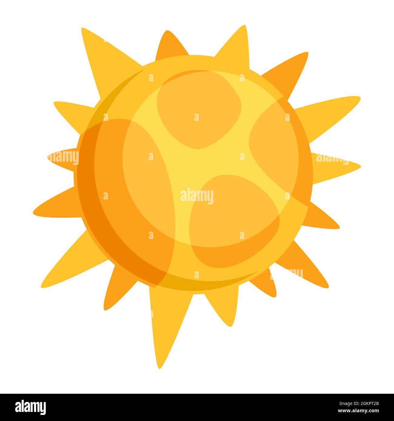 Illustration of sun. Icon in cartoon style. Image for cards and posters ...