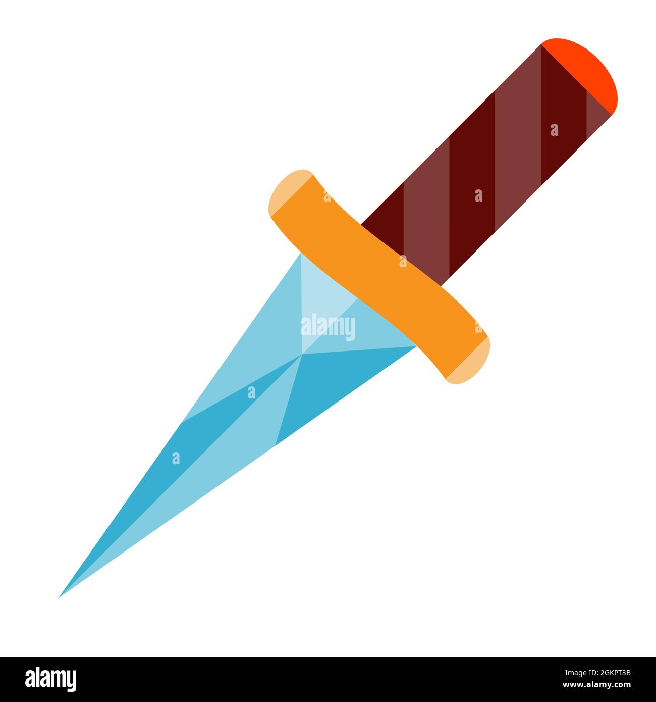 Illustration of dagger. Icon in abstract style. Bright color image for ...