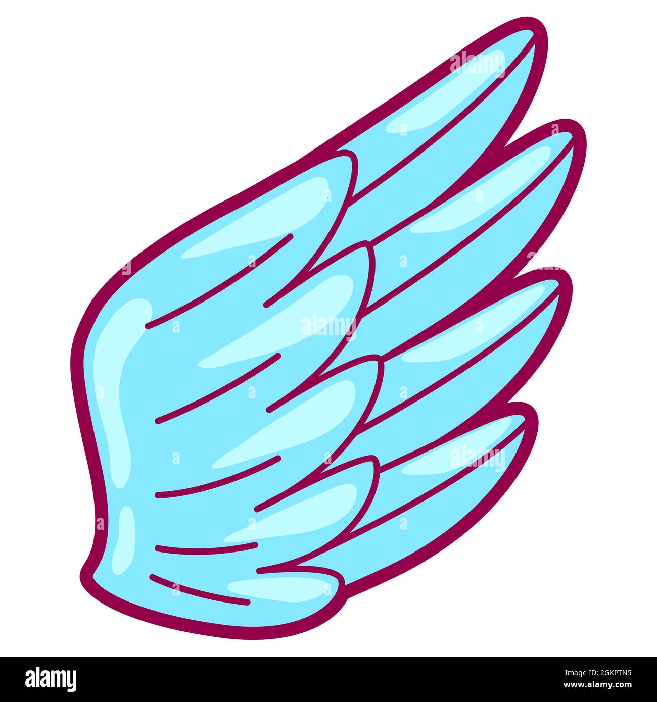 Illustration of wing in cartoon style. Cute funny object Stock Vector ...
