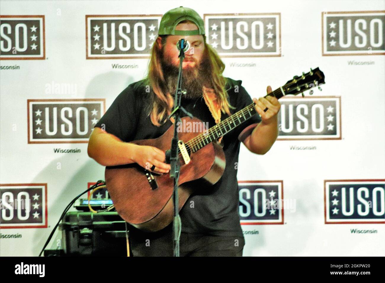 Artist Chris Kroeze sings a song June 15, 2021, during his 90-minute ...