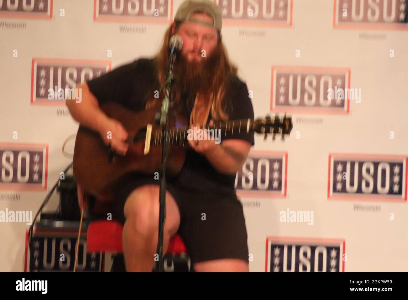 Artist Chris Kroeze sings a song June 15, 2021, during his 90-minute ...