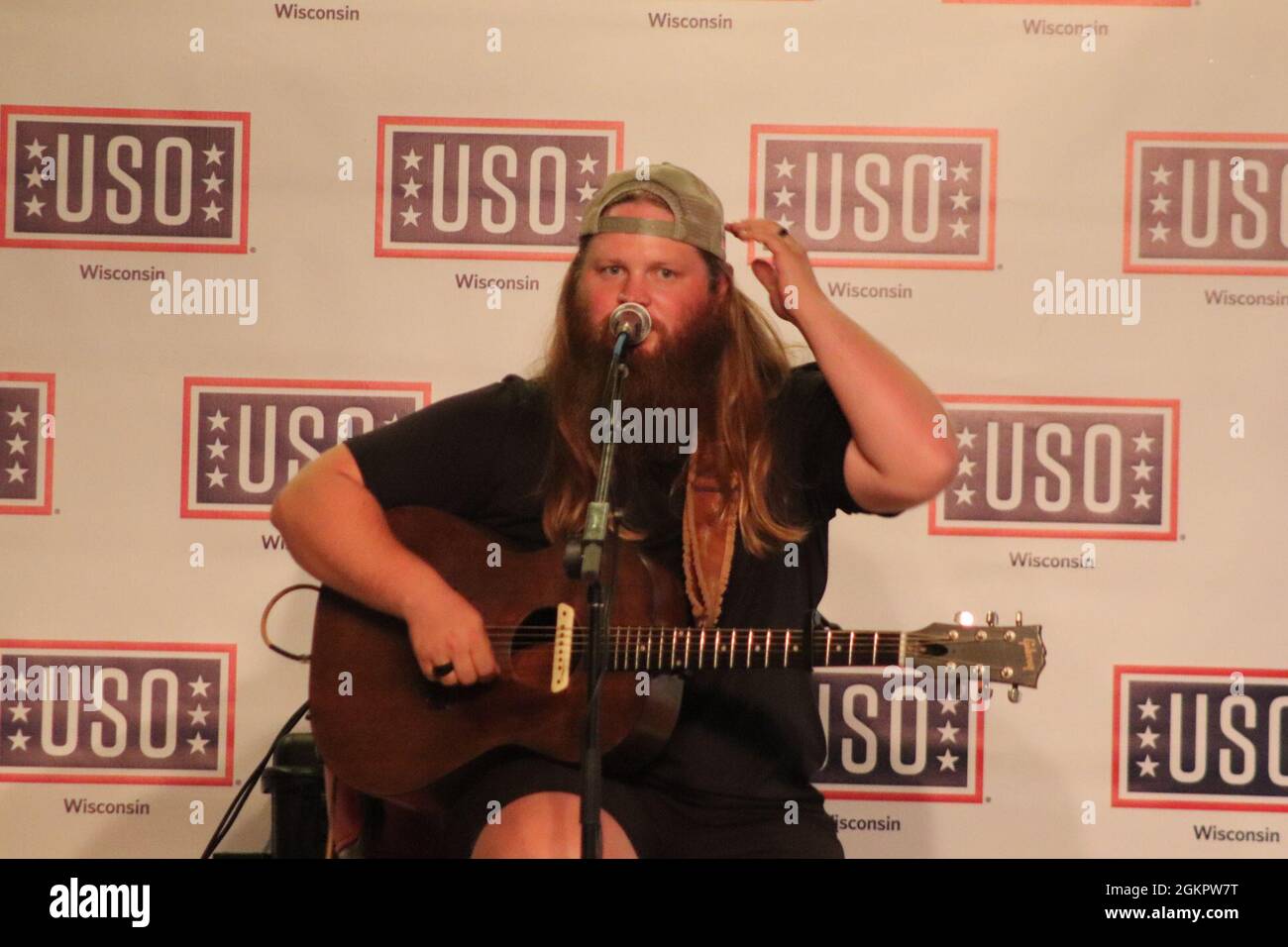 Artist Chris Kroeze sings a song June 15, 2021, during his 90-minute ...