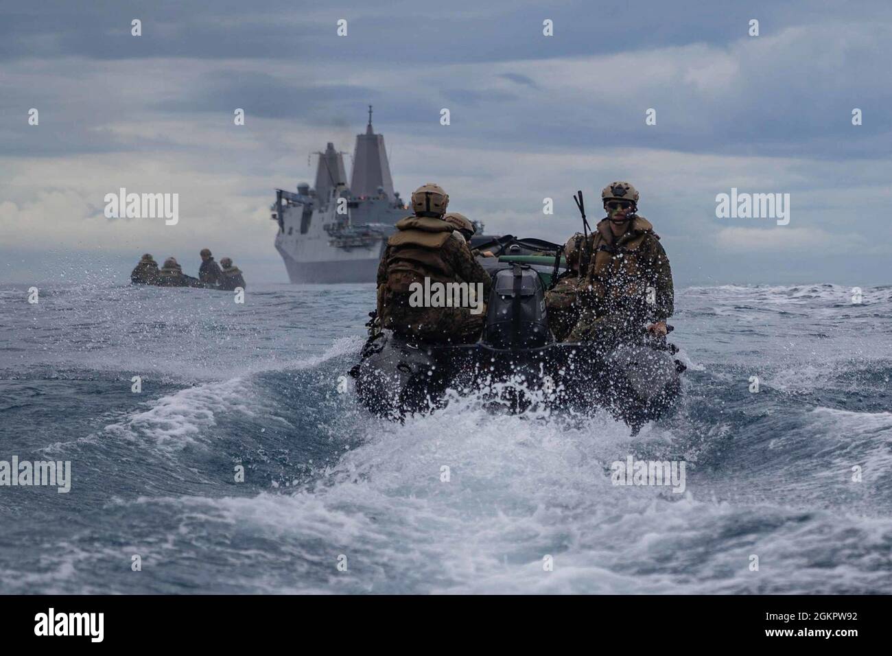 U.S. Marines with Battalion Landing Team 3/5, 31st Marine Expeditionary ...
