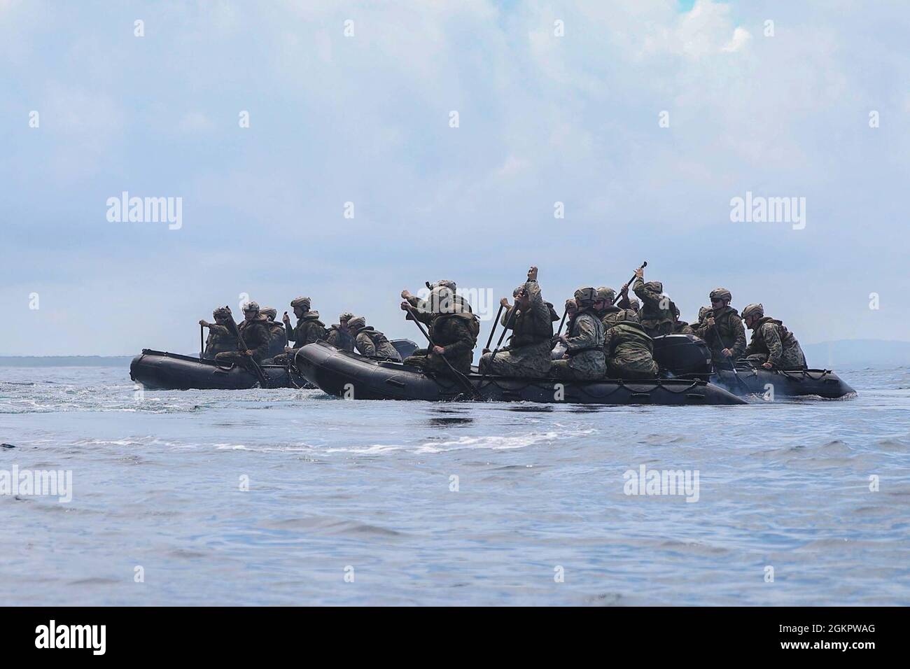 U.S. Marines with Battalion Landing Team 3/5, 31st Marine Expeditionary ...