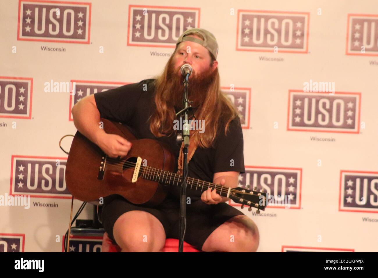 Entertainer and musician Chris Kroeze sings a song June 15, 2021 ...