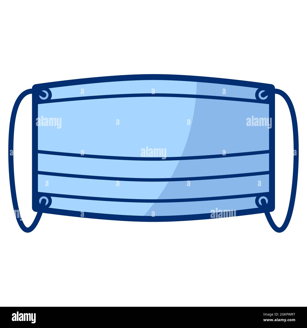 Illustration of medical mask in cartoon style. Cute funny object Stock ...