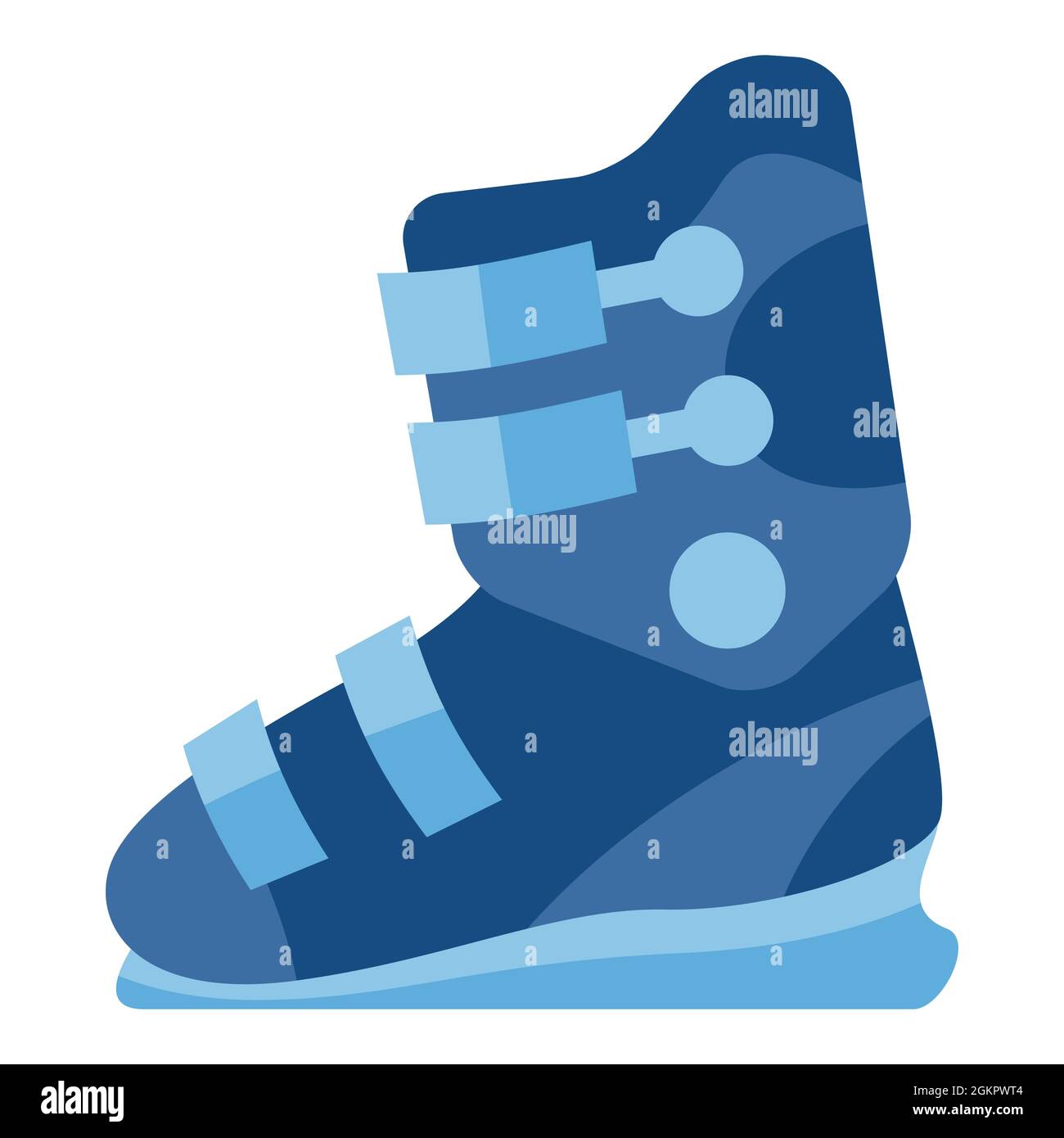 Illustration of ski boot. Winter sports equipment. Image for ...