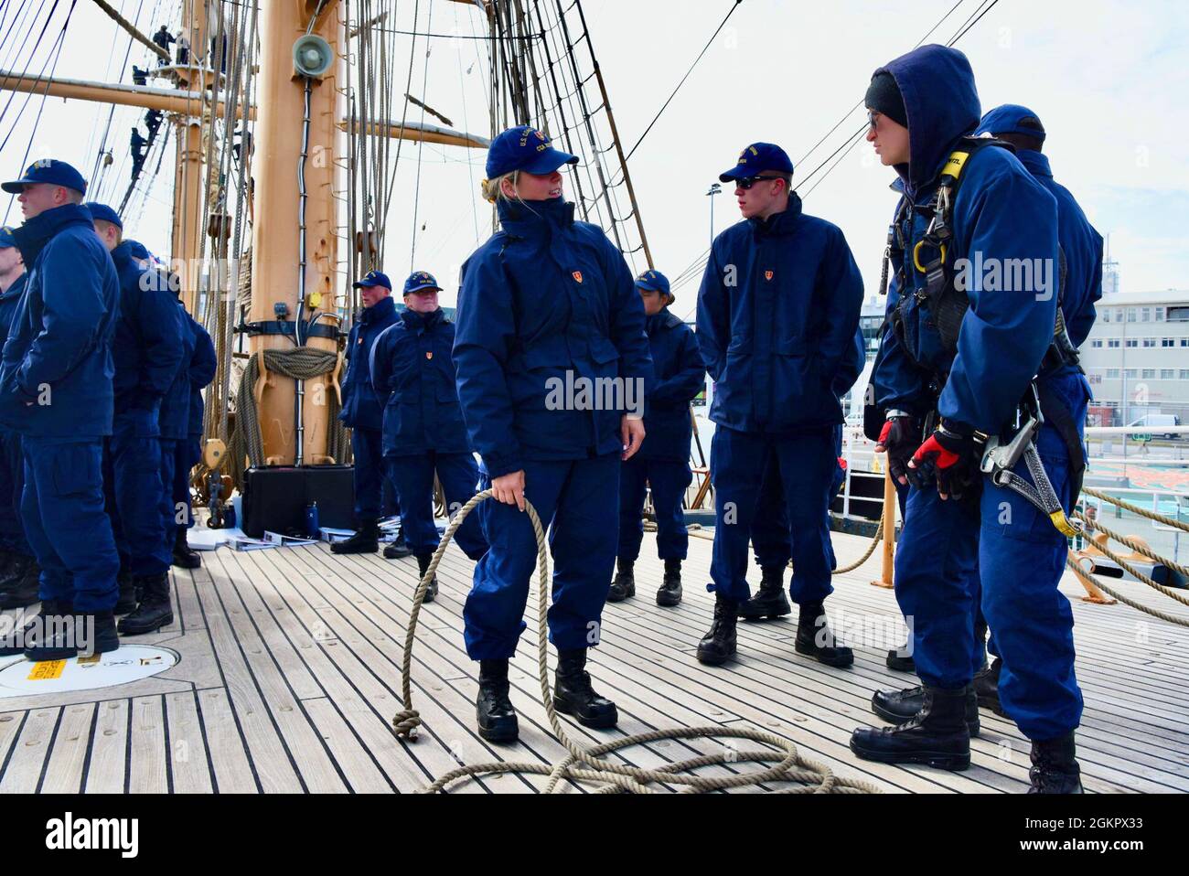 U.S. Coast Guard Academy Cadets take part in School of the Ship ...