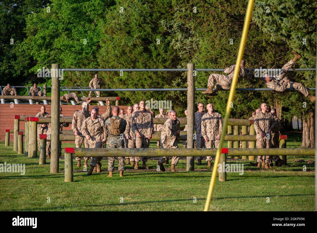 U.S. Marine Corps officer candidates from Lima Company, navigate ...