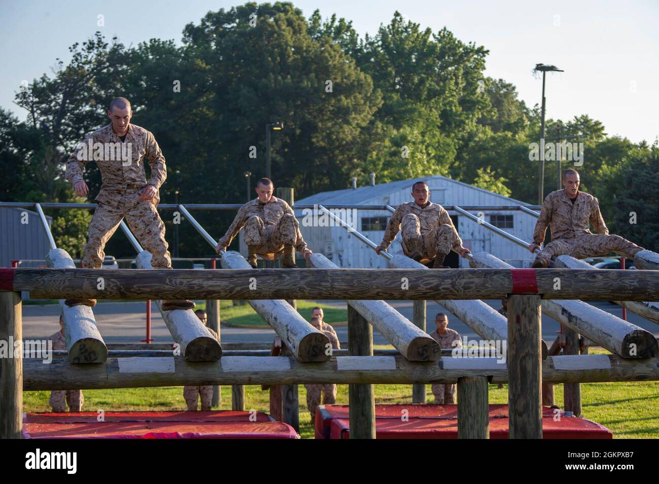 U.S. Marine Corps officer candidates from Lima Company, navigate ...