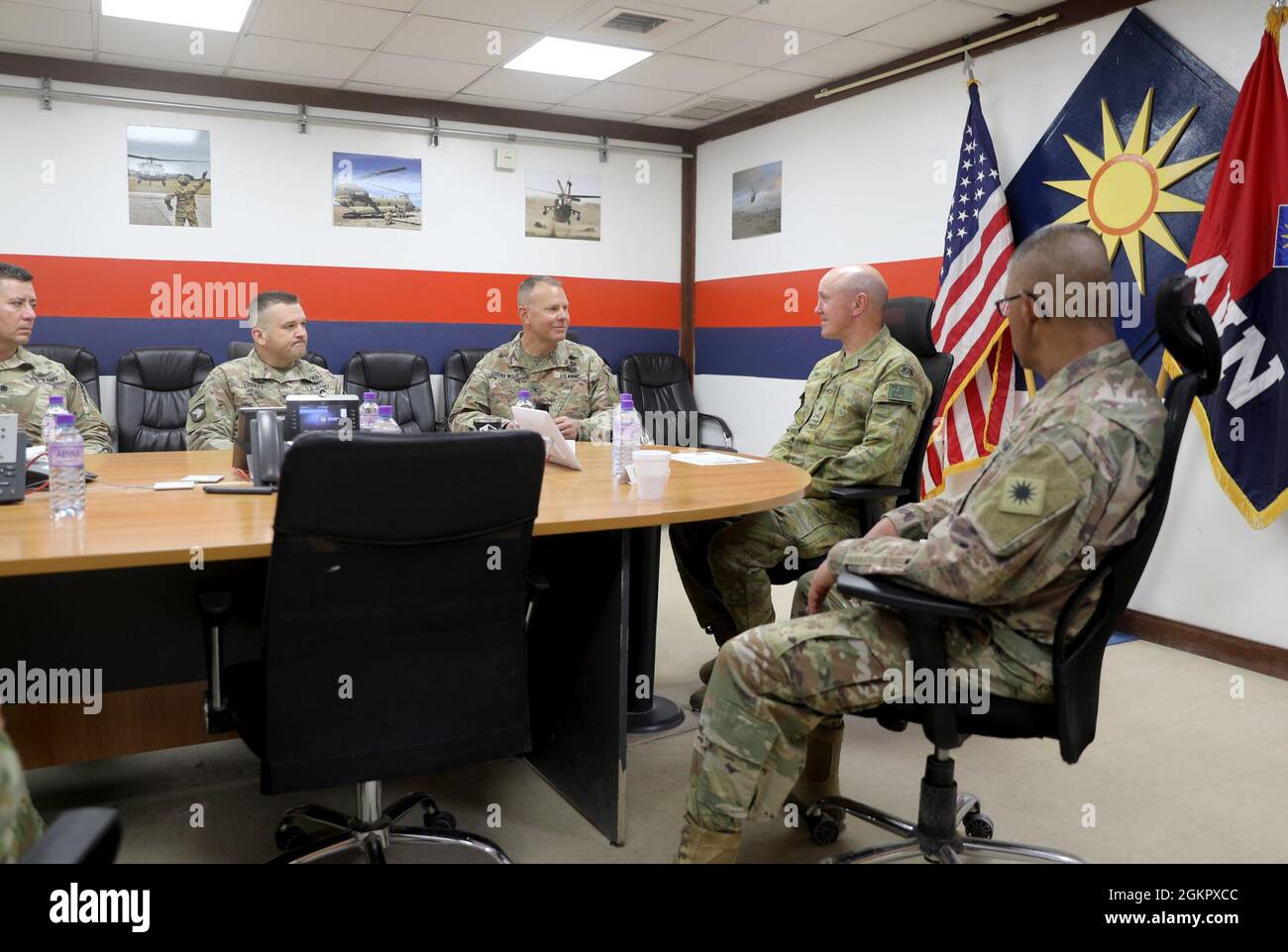 Australian Maj. Gen. Chris Field, second from right, Deputy Commanding ...