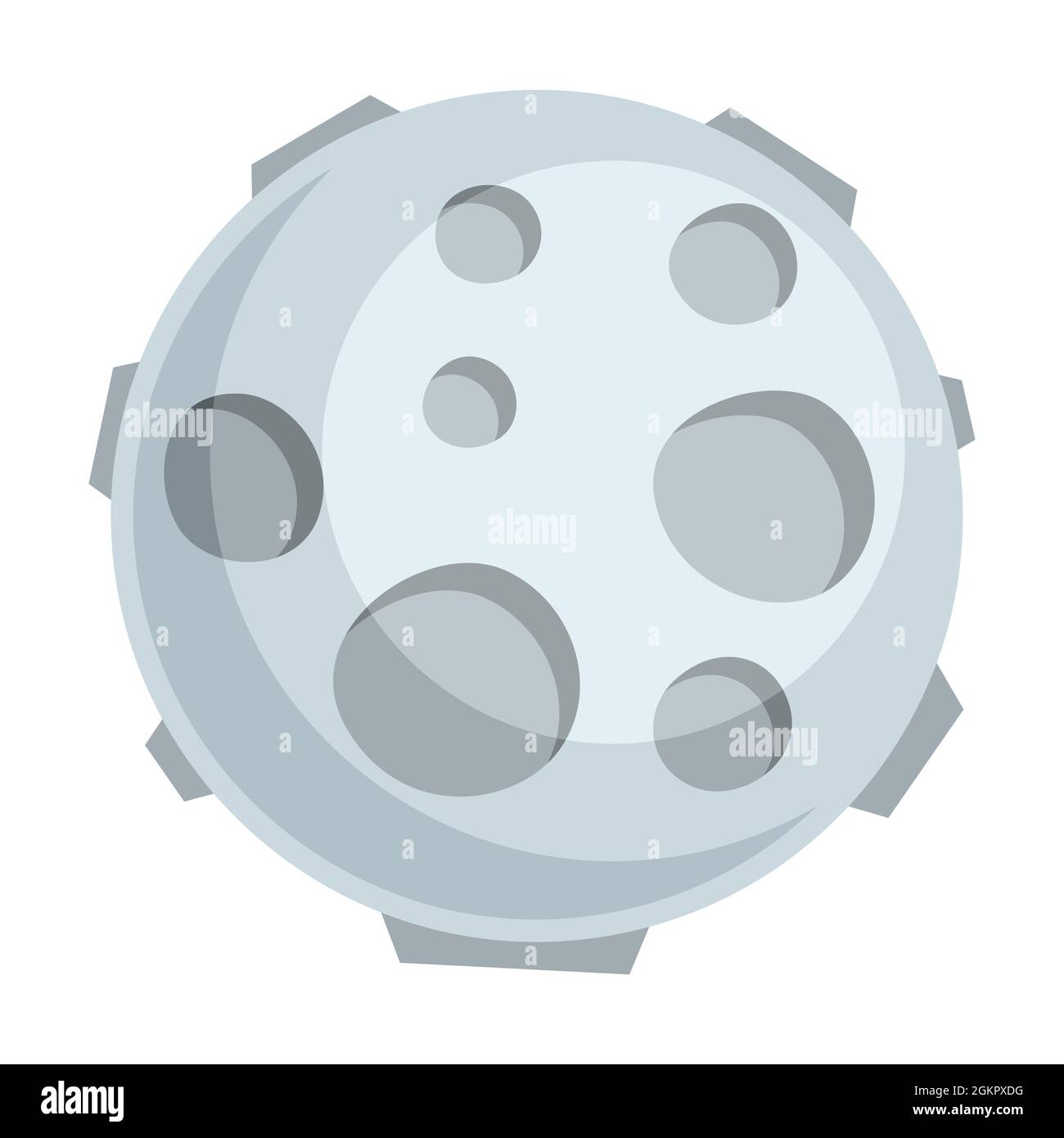 Illustration of moon. Icon in cartoon style. Image for cards and ...