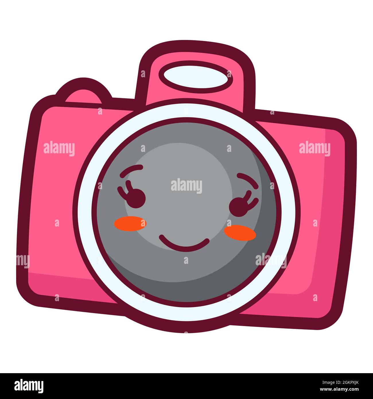 Illustration of photo camera in cartoon style. Cute funny character ...