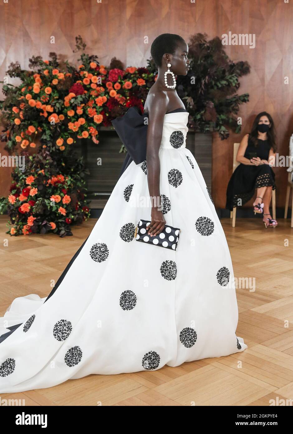 New York, NY - September 8, 2021: Model walks runway for Carolina ...