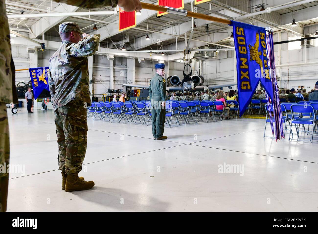 Members of the 509th Bomb Wing render their first salute to U.S. Air ...