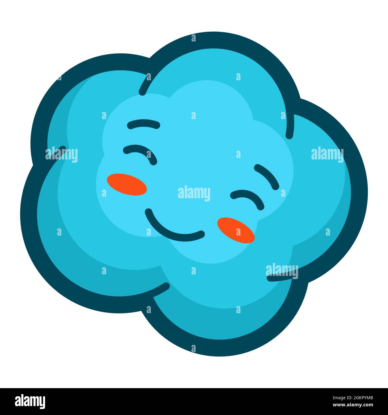 Illustration of cloud in cartoon style. Cute funny character Stock ...