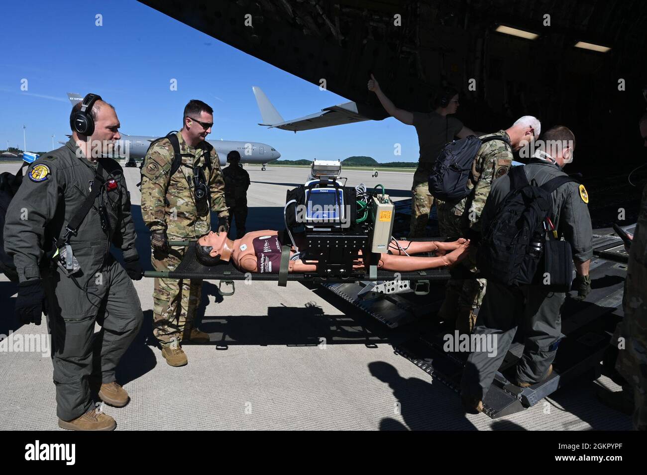 Air National Guard critical care air transport (CCAT) team members ...