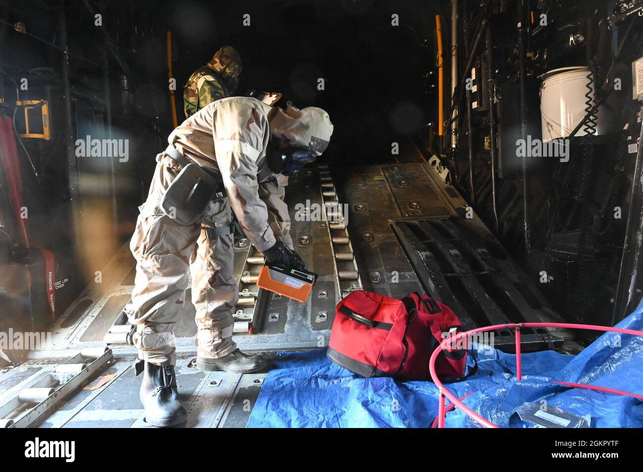 Staff Sgt. Dane Stevenson, of the 633rd Civil Engineer Squadron, wears ...