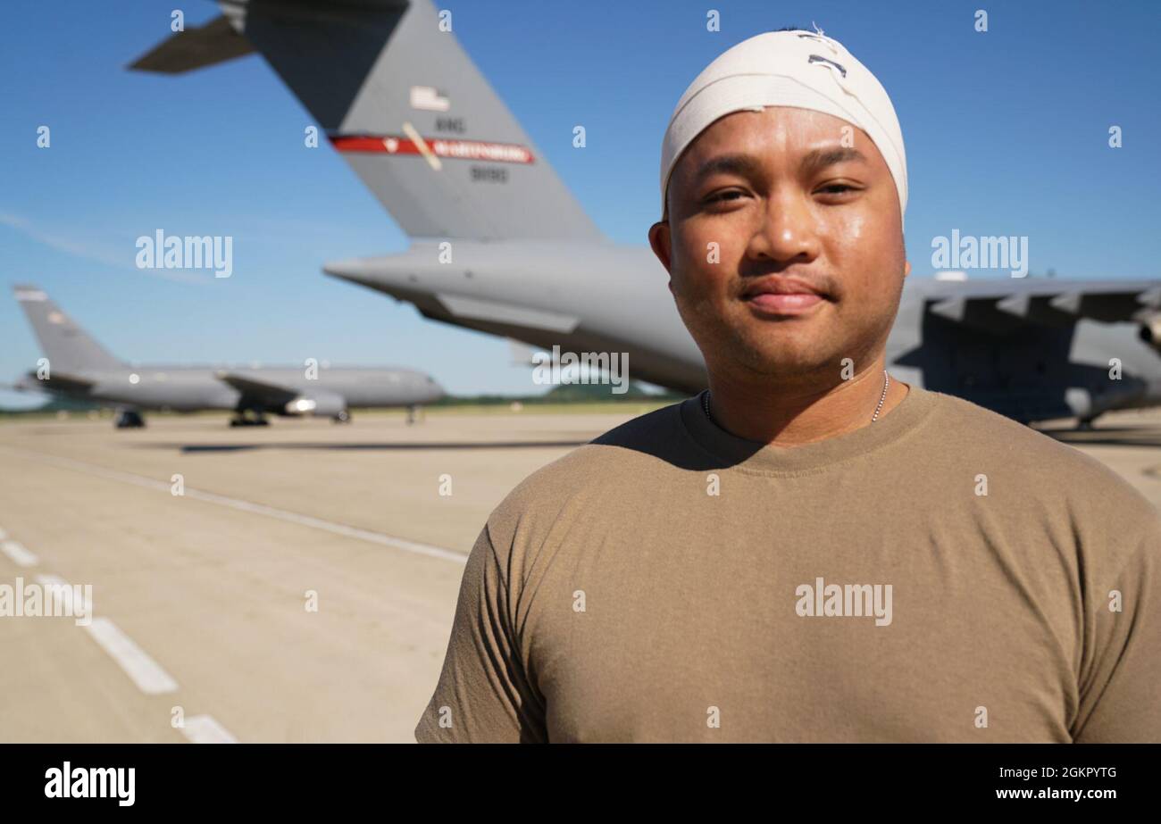 U.S. Air Force Master Sgt. Sam Seng, medical material specialist in the ...