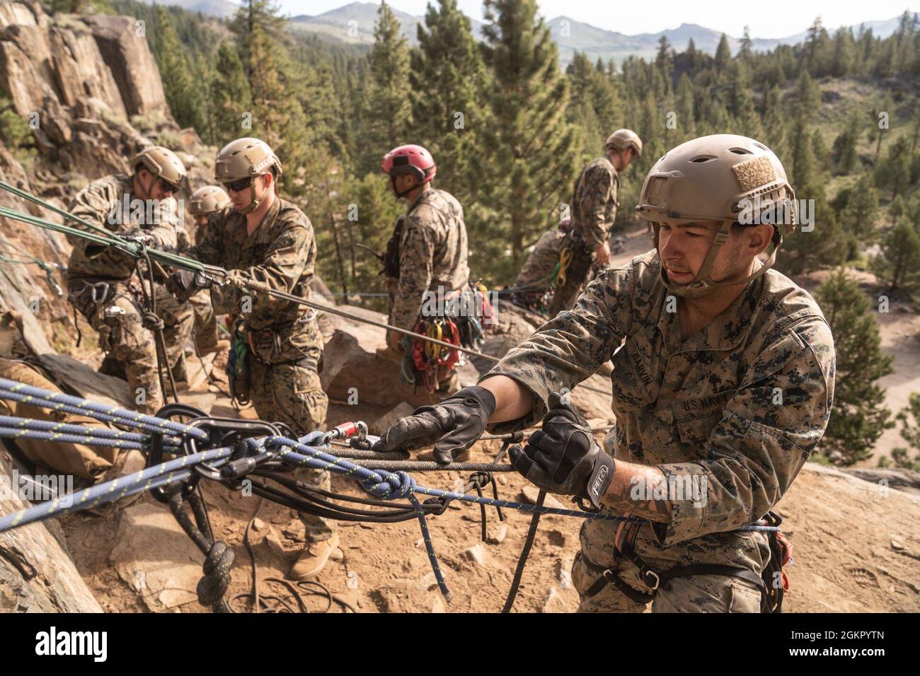 U.S. Navy Petty Officer 3rd Class Samuel Garvin, a corpsman with Scout ...