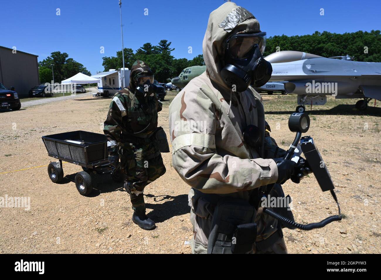 Air National Guard emergency management members Staff Sgt. Jonathan ...