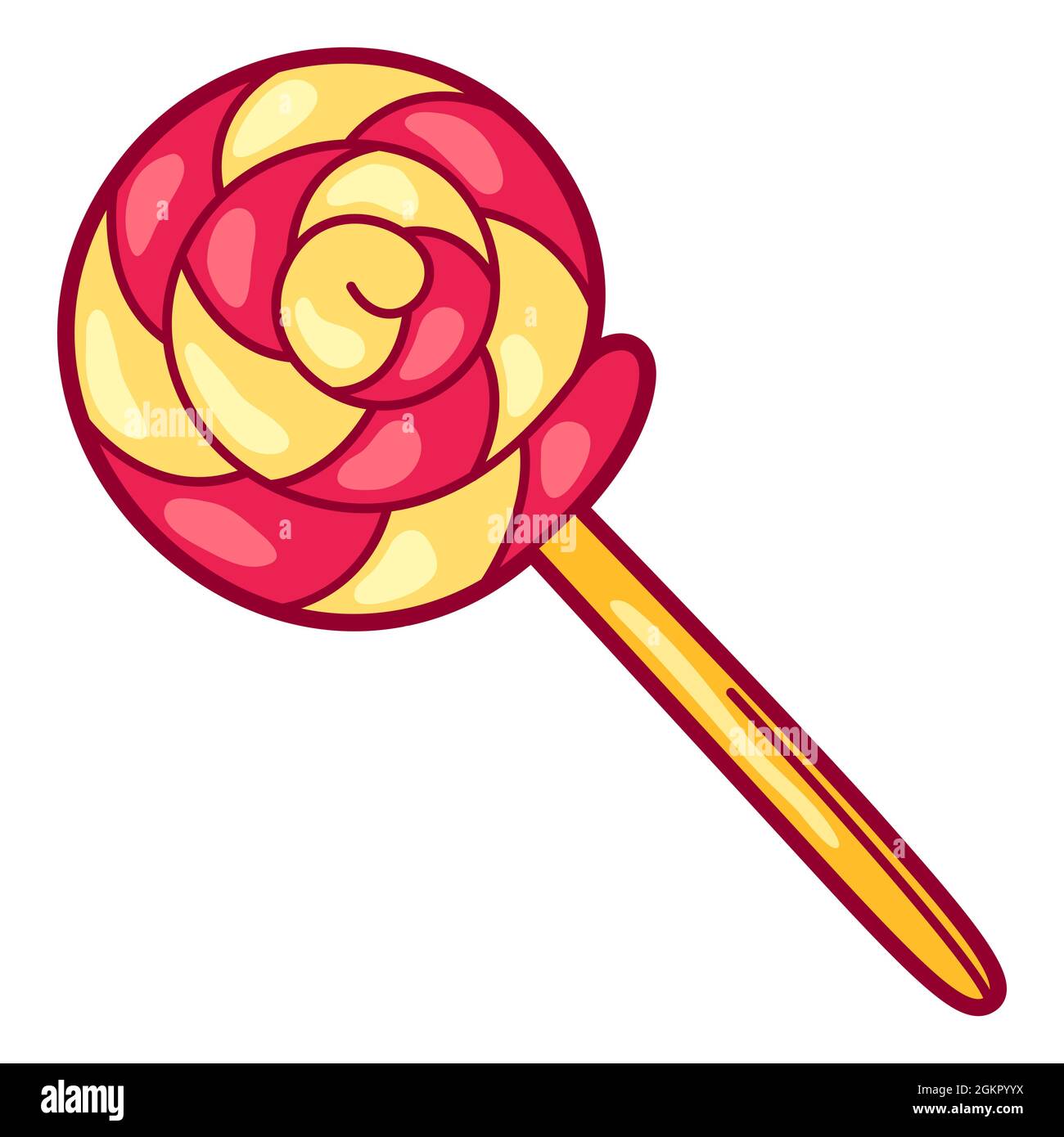 Illustration of lolipop in cartoon style. Cute funny character Stock ...