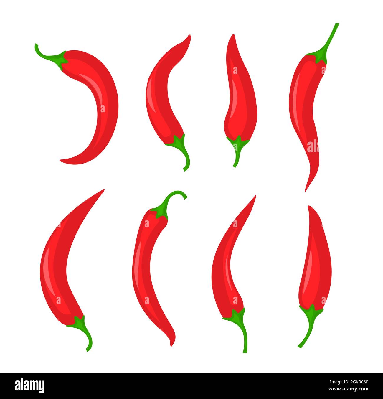 Red chili spicy pepper. Hot chili spice pepper vector icon illustration ...
